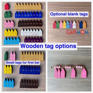 Montessori Short Bead Chains / Math Educational Learning Material ...