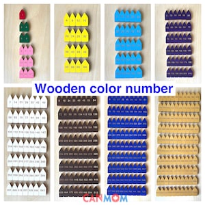 Montessori Math: Wooden Bead Chain Number Tags, Homeschool Learning - Etsy