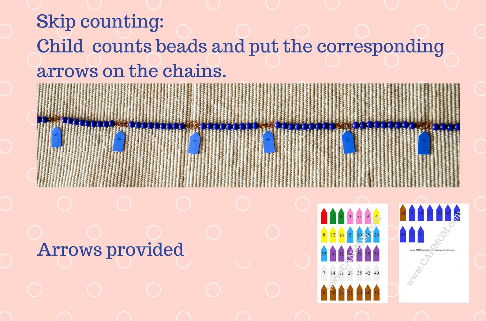 Montessori Short Bead Chains / Math Educational Learning Material ...