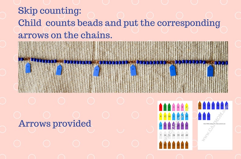 Montessori Short Bead Chains / Math Educational Learning Material ...