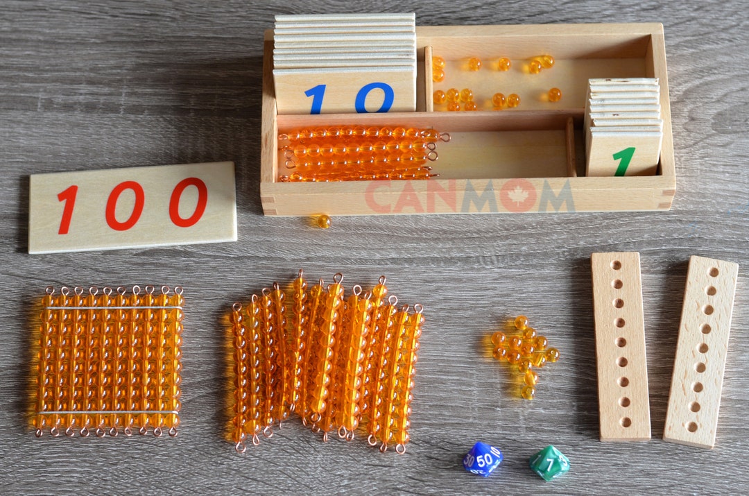 Montessori Double Digits Addition Math Game / 2 Digits Adding With ...