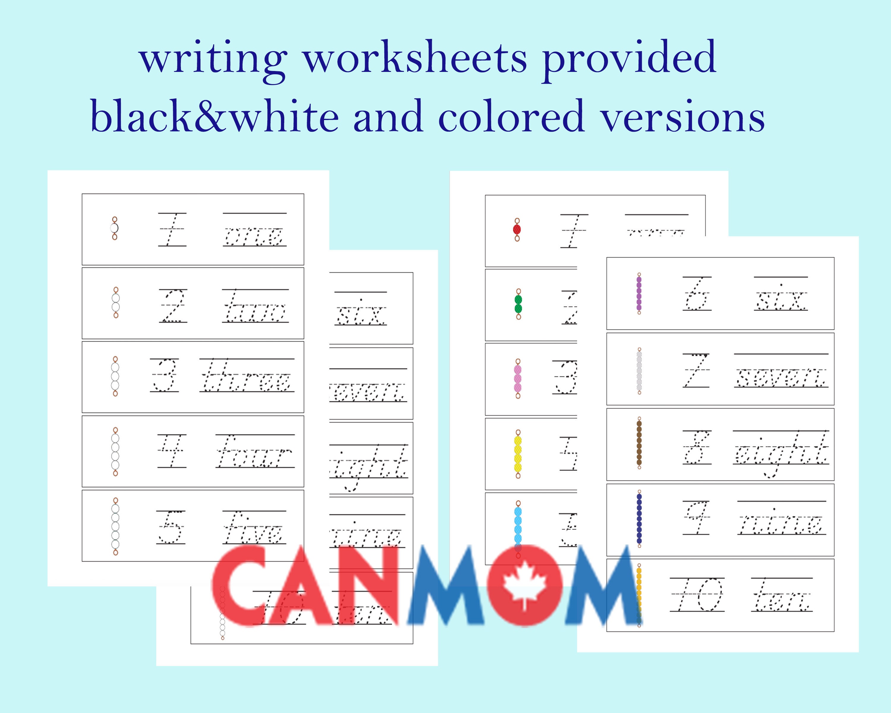 Montessori Numbers Bead Bars Montessori Math Materials - Etsy
