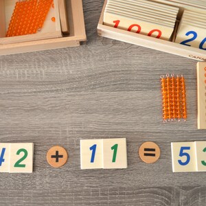 Montessori Math Game: Double Digits Addition With Beads & Dice - Etsy