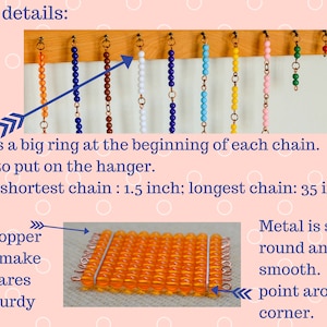 Montessori Colored Bead Set / Prep for Multiplication / Math Material ...