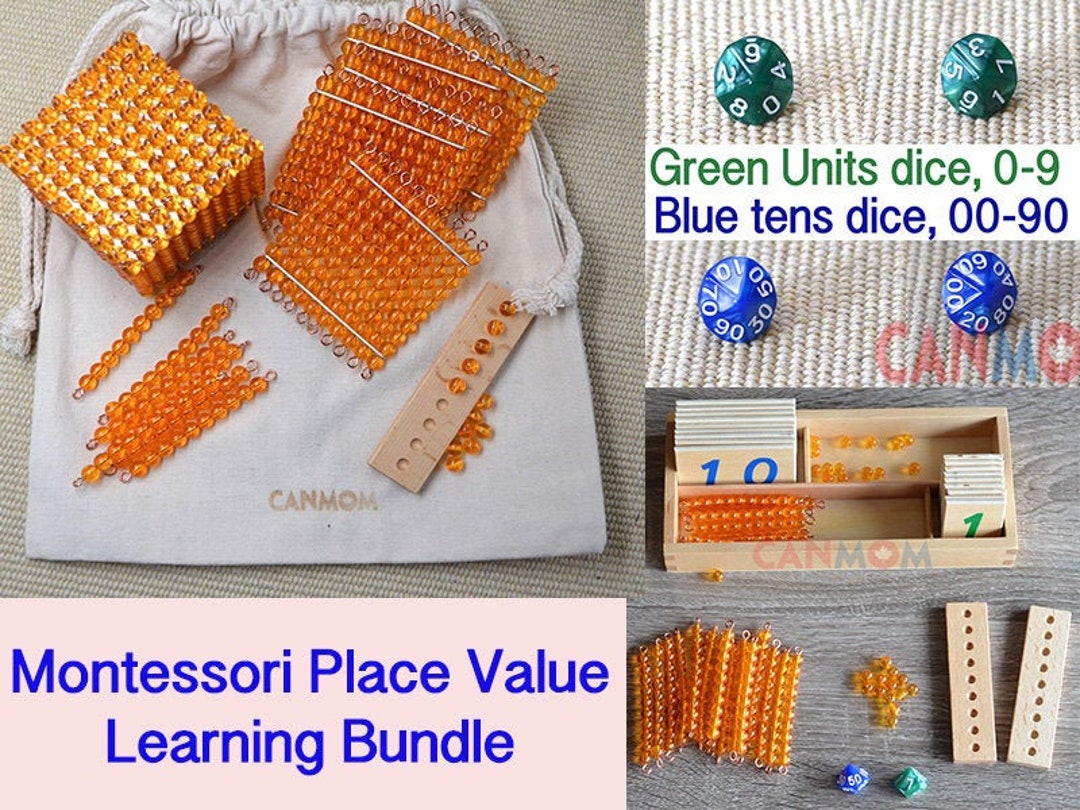 Montessori Math Place Value Bundle / Montessori Math Toys / Addition ...