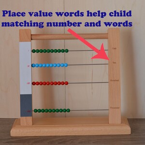 Montessori Small Bead Frame / Montessori Math Toys / Homeschool / Place ...