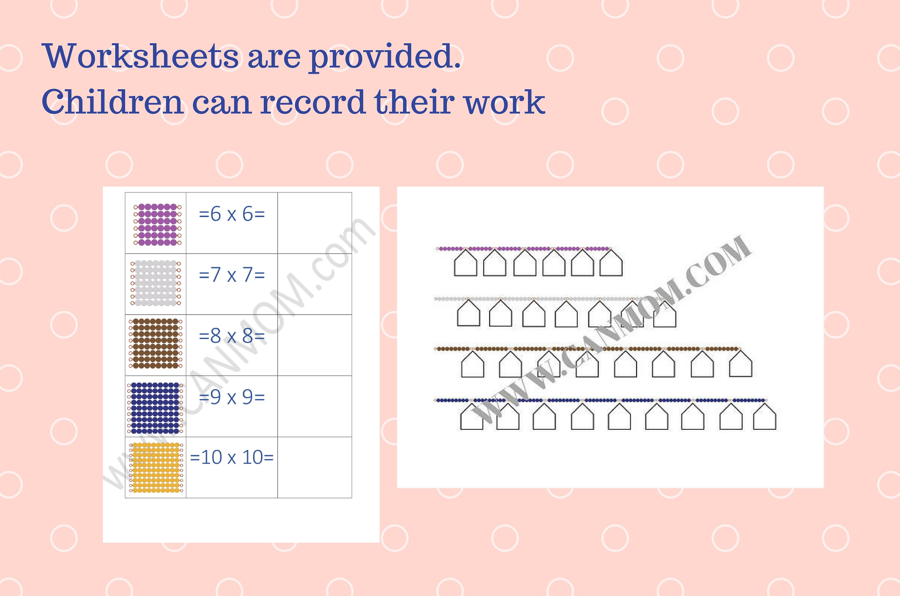 Montessori Colored Bead Set / Prep for Multiplication / Math - Etsy