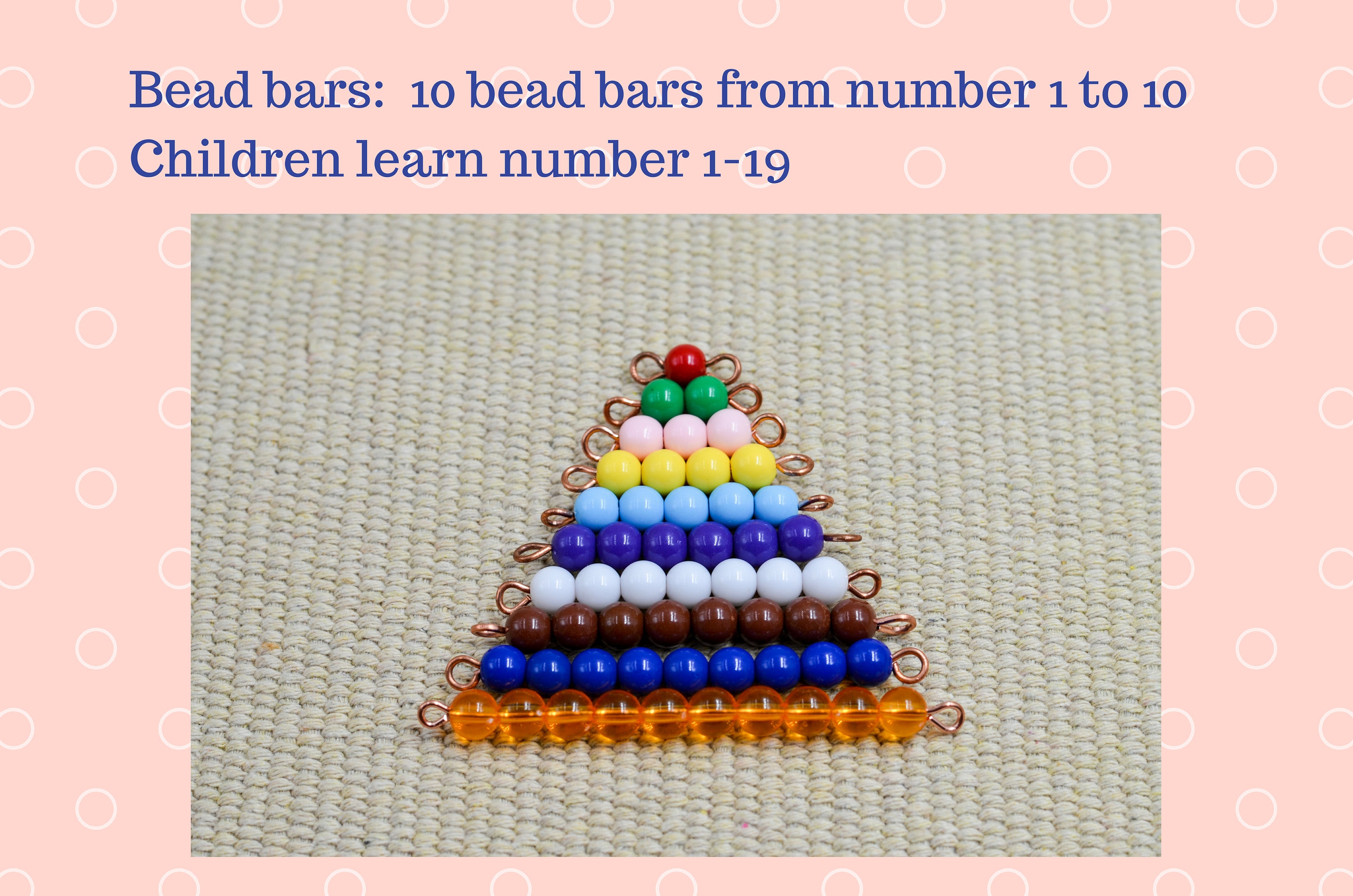 Montessori Colored Bead Set / Prep for Multiplication / Math - Etsy