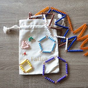 Montessori Short Bead Chains With Hanger / Math Educational Learning ...