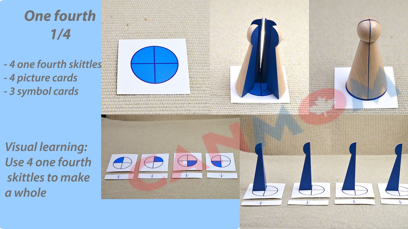 Montessori Math Learning Bundle / Montessori Toys / Fraction / - Etsy