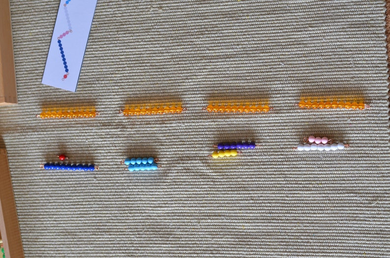 Montessori Math Bead Bars: Addition Subtraction Snake Game (digital ...