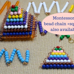 Montessori Learn Number Bead Bars Set With Wooden Number Card - Etsy