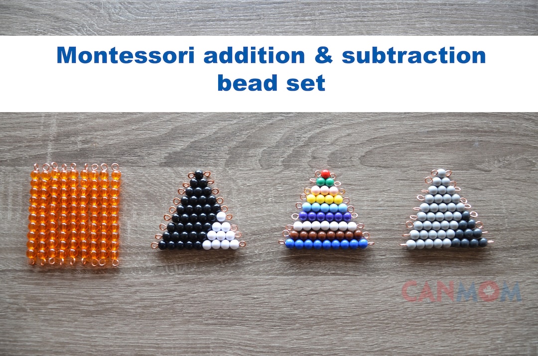 Montessori Math Bead Bars: Addition Subtraction Snake Game (digital ...