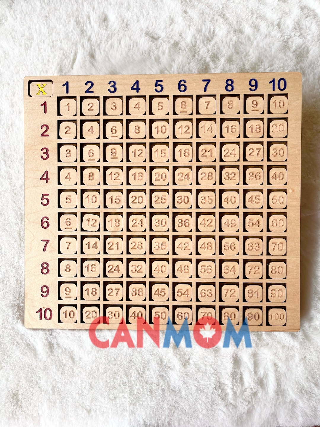 Montessori Wooden Multiplication Chart / Multiplication Board / Times ...