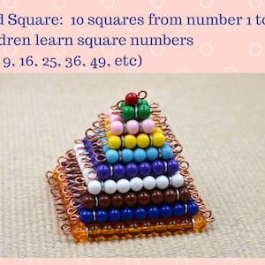 Montessori Colored Bead Set / Prep for Multiplication / Math Material ...