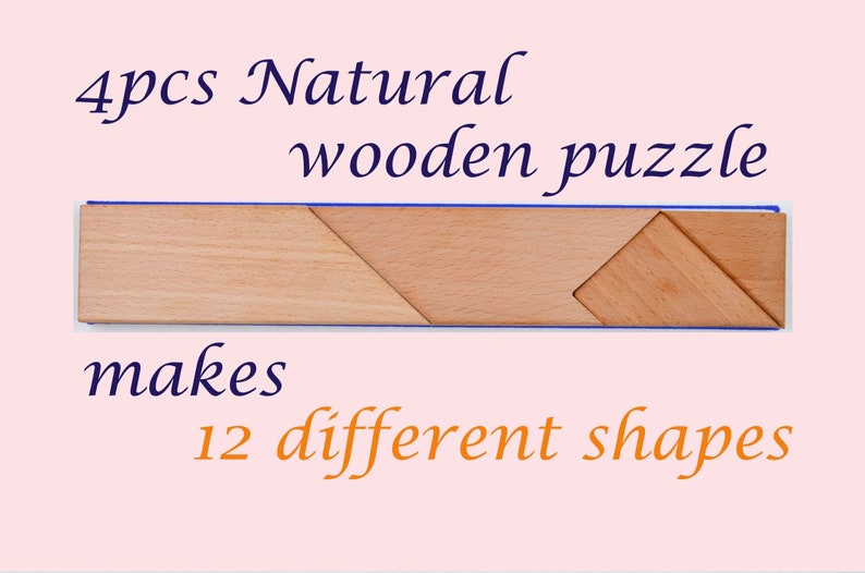 Natural wooden puzzle learning toy / brain teaser / birthday | Etsy