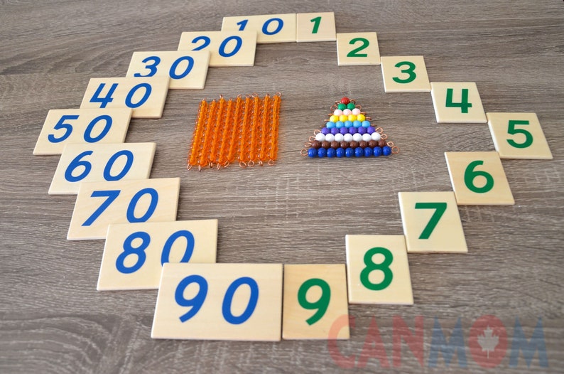 Montessori Double Digits Learning Place Value Math Set - Etsy