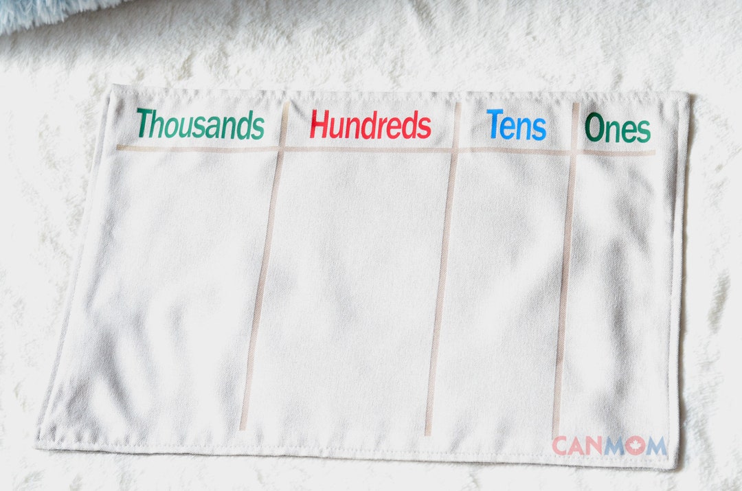 Montessori Decimal System Mat: Educational Work Mat (18x12") - Etsy