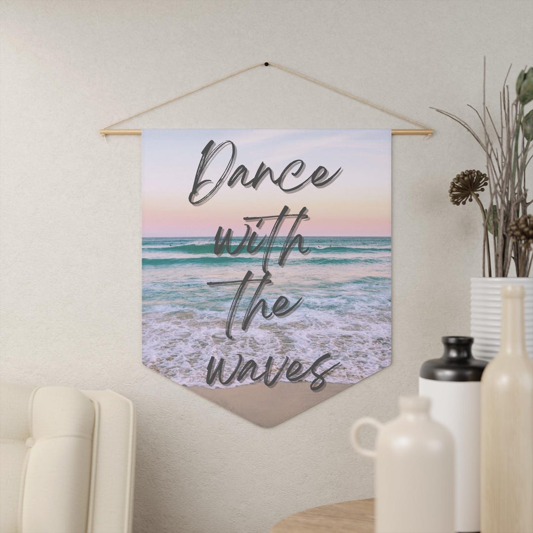 Beach Pennant; Beach Pennant Flag; Boho Beach Wall Decor; Beach Theme ...