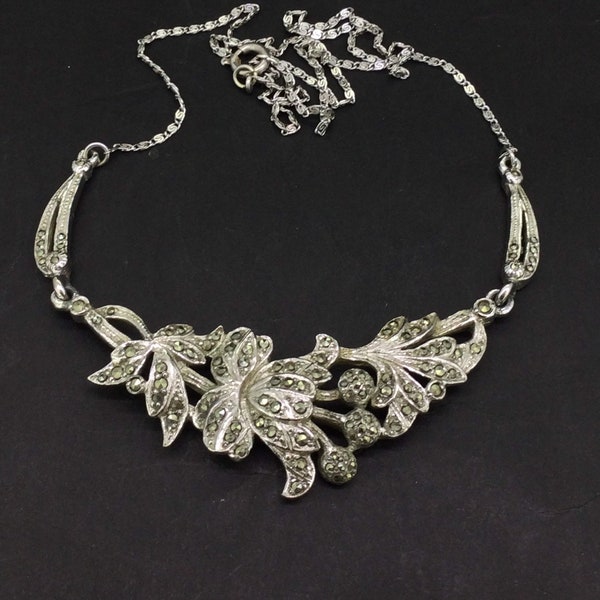 Marcasite Necklace - Etsy