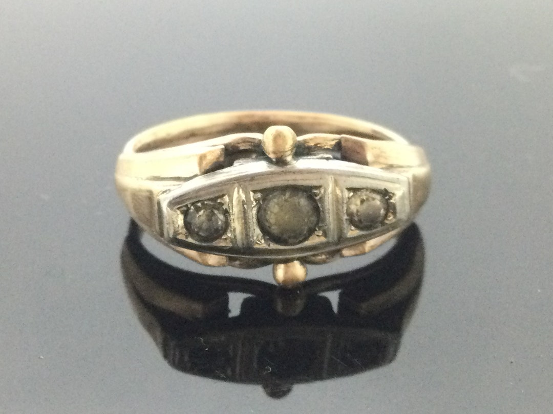 Antique French Paste Ring Rolled Gold - Etsy