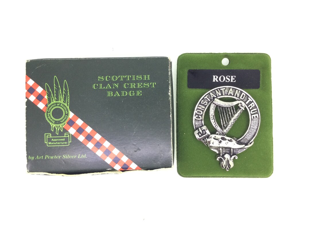 Vintage Scottish Clan Crest Badge Pewter Brooch With Original Box - Etsy