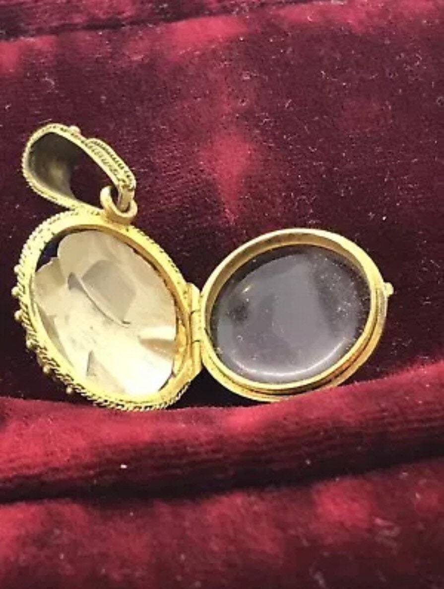 Antique Georgian Pinchbeck Hinged Locket Miniature Portrait - Etsy