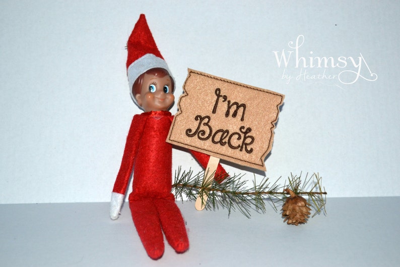 I'm Back I'm Back Elf Sign Elf Sign Props Elf | Etsy