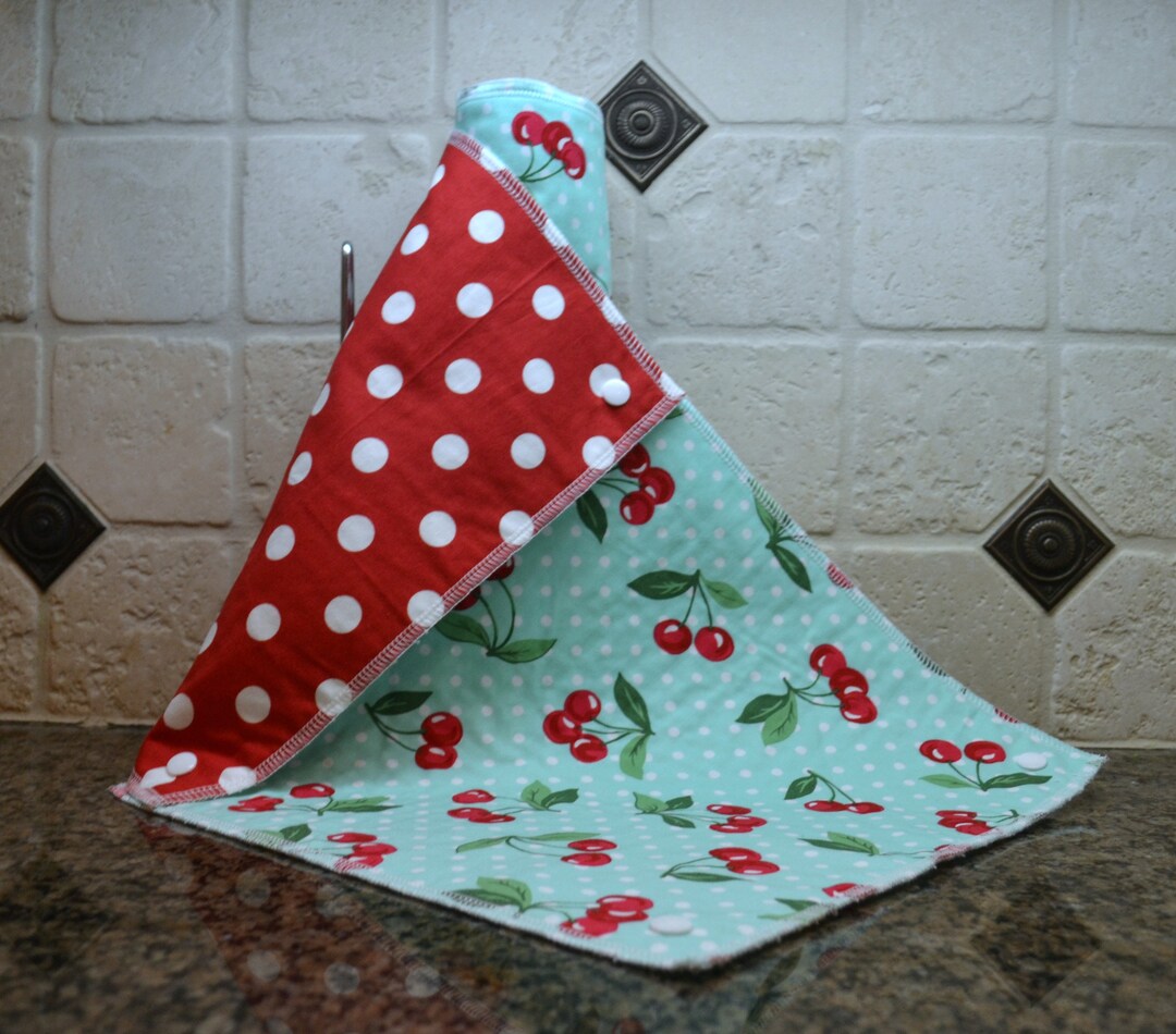 Cherry Reusable Towels, Kitchen Towels, Eco-friendly Towels, Reusable ...