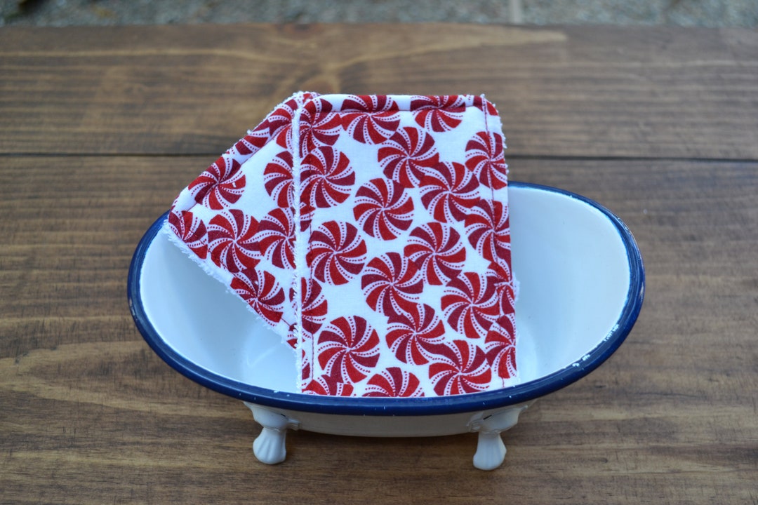 Red Peppermint Sponge, Reusable Kitchen Sponge, Washable Kitchen Sponge ...