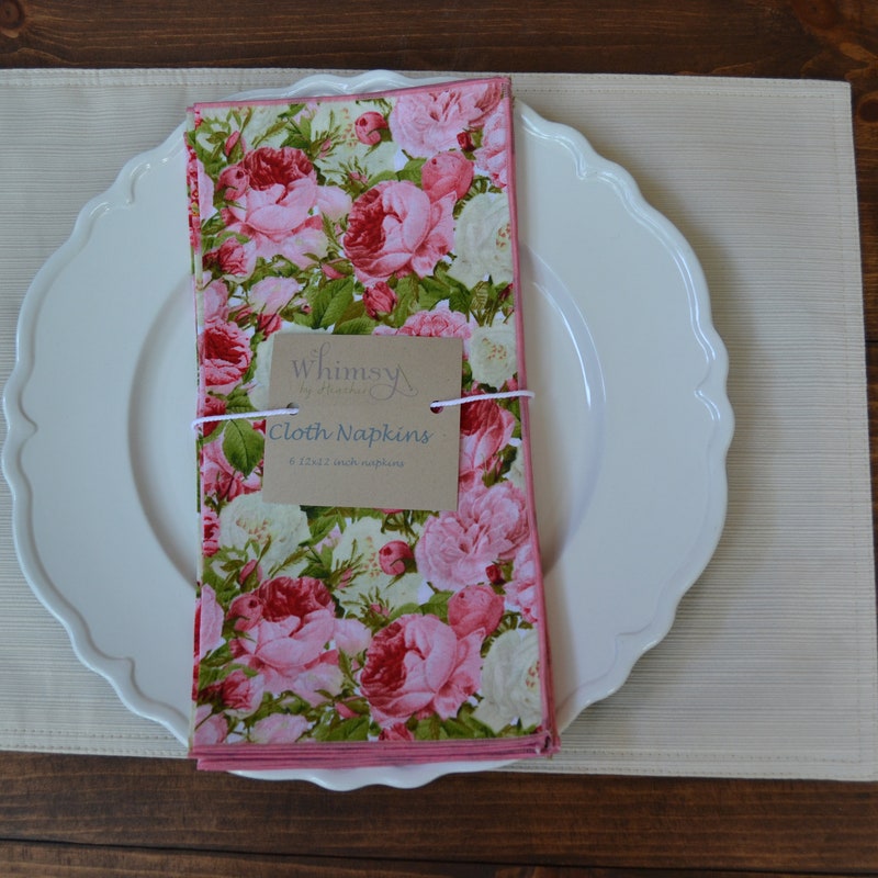 Floral Cloth Napkin - Etsy