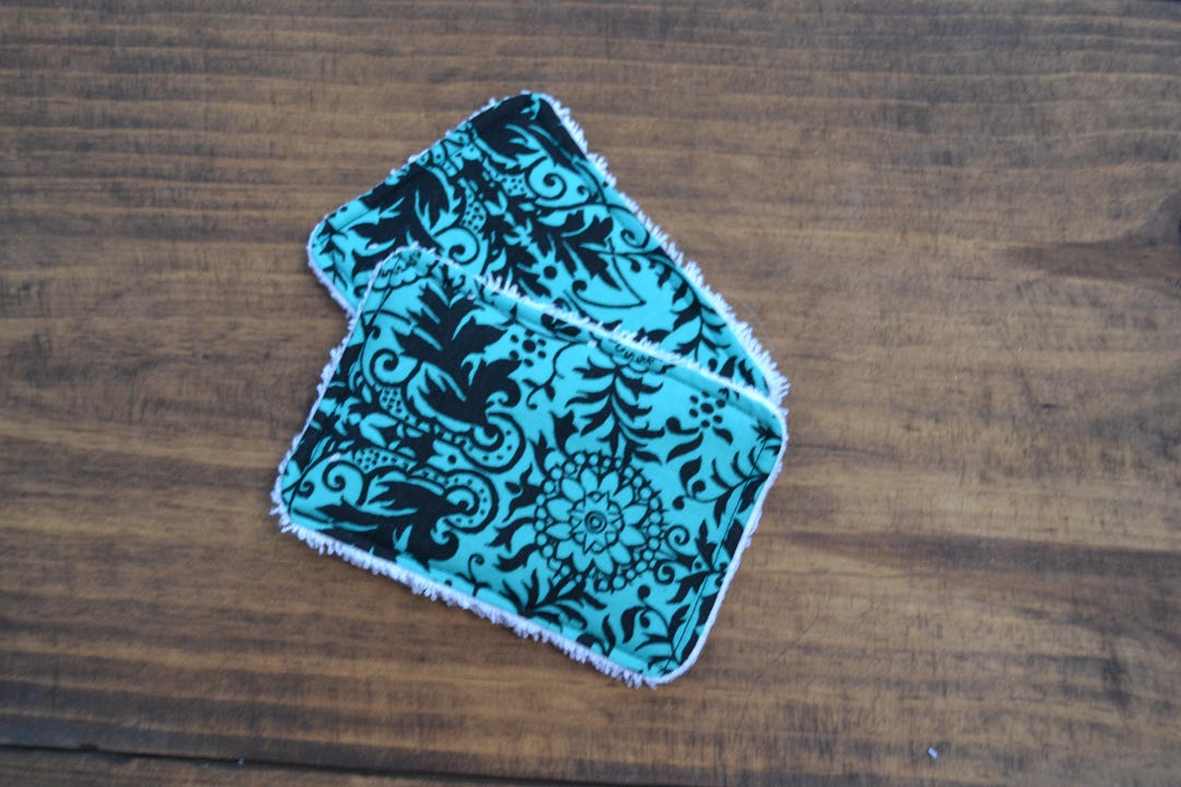 Teal Floral Reusable Sponge, Kitchen Sponge, Eco-friendly Sponge ...