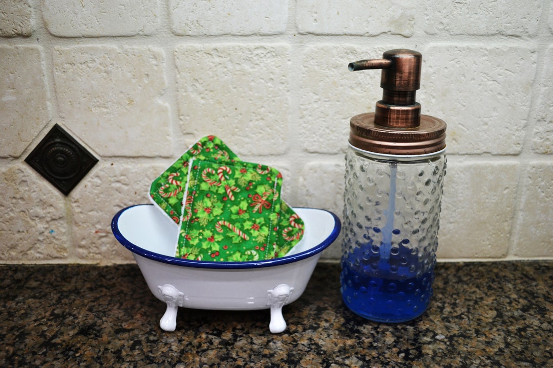 Reusable Kitchen Sponge, Washable Kitchen Sponge, Christmas Reusable ...