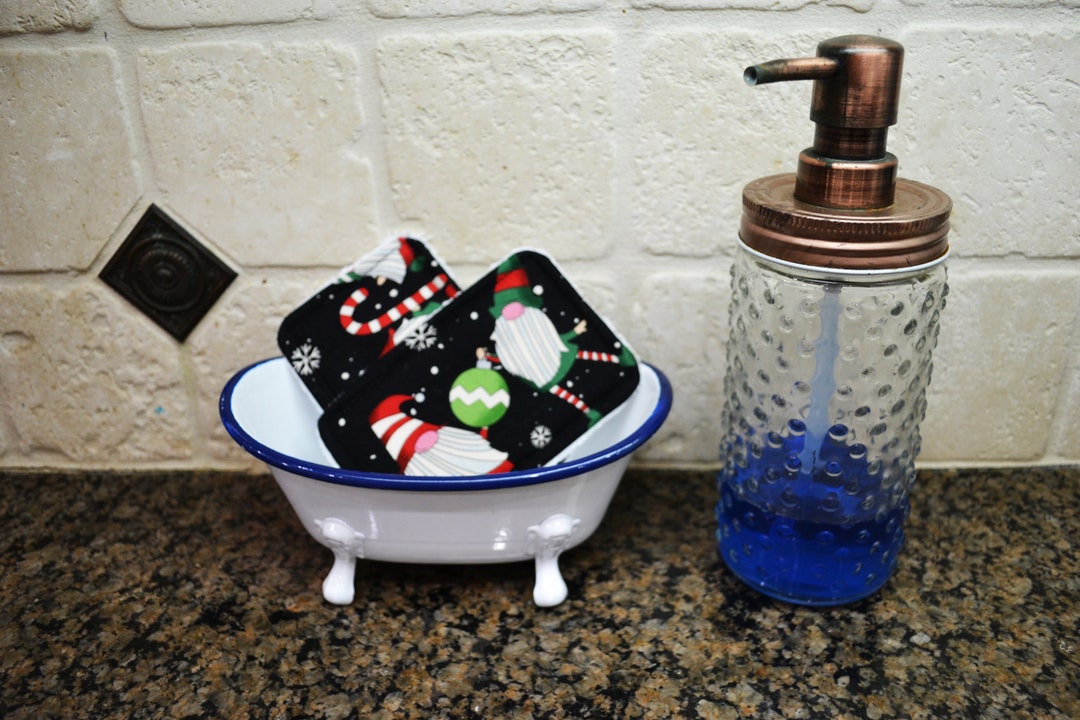 Reusable Kitchen Sponge, Gnome Spone, Christmas Spnge, Washable Kitchen ...