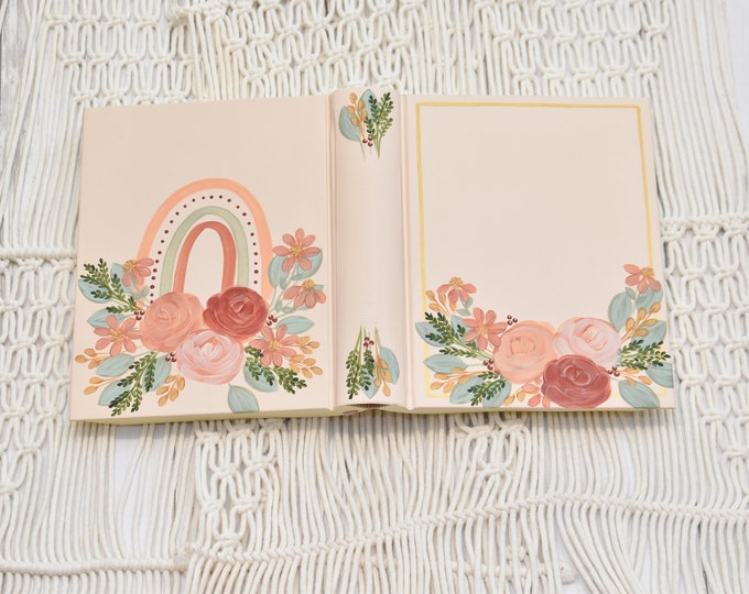 Hand Painted Bible Boho Rainbow Specialized Floral Design - Etsy