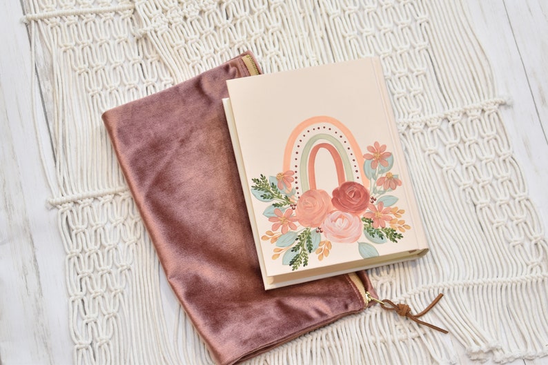 Hand Painted Bible Boho Rainbow Specialized Floral Design | Etsy