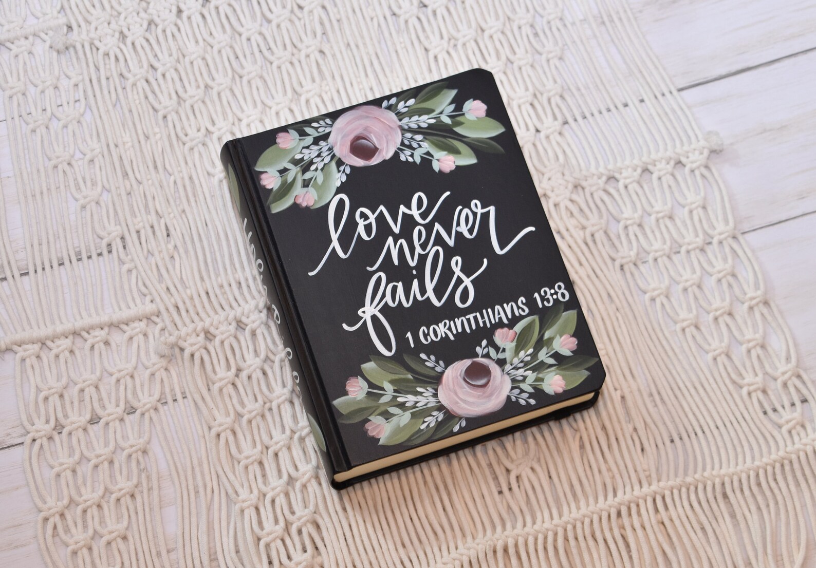 Hand Painted Bible Wedding Guest Book Alternative Holy - Etsy