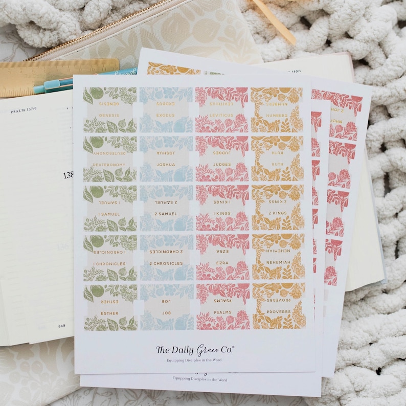 Bible Tabs, Citrus, Matte Coated Finish - Etsy
