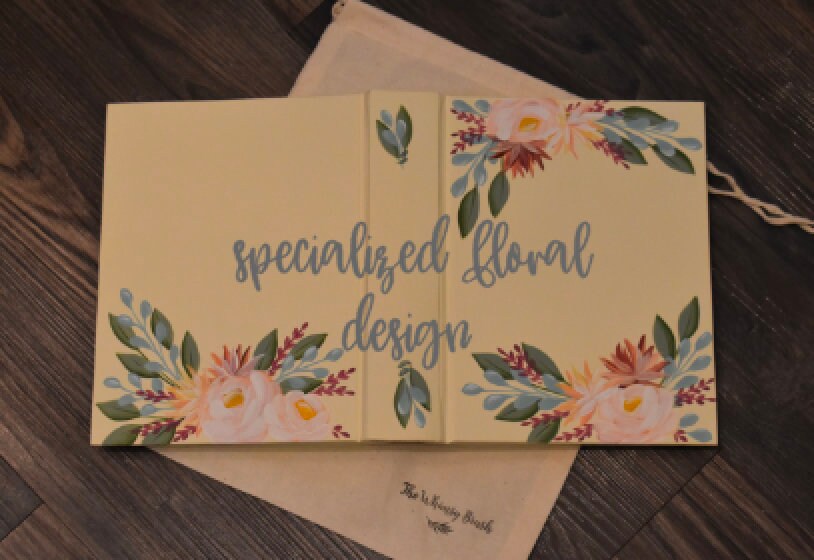 Custom Hand Painted Bible | Specialized Floral Design | Personal Keepsake