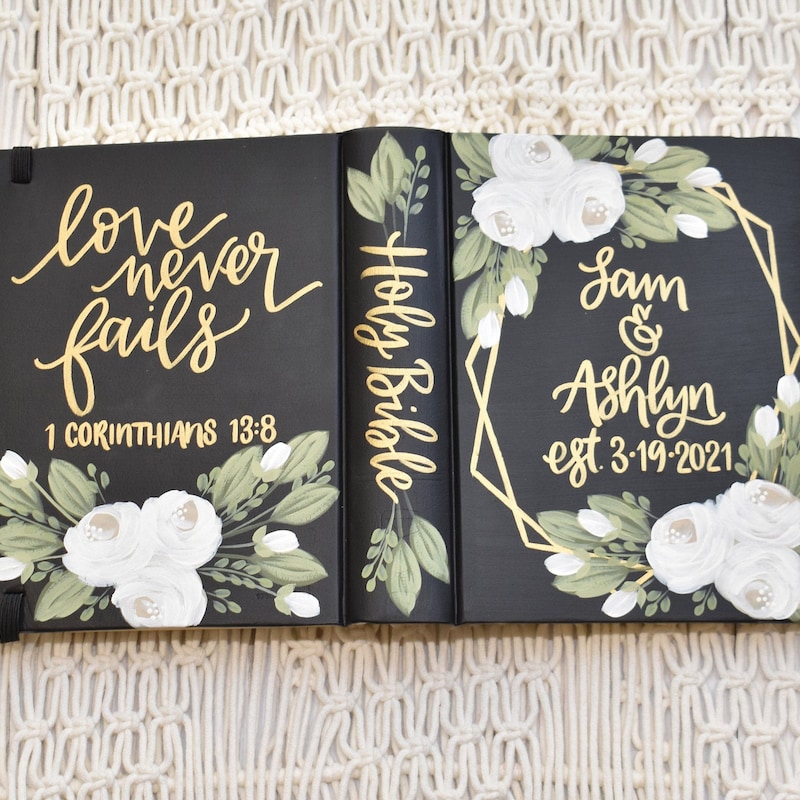 Hand Painted Bible Book - Etsy