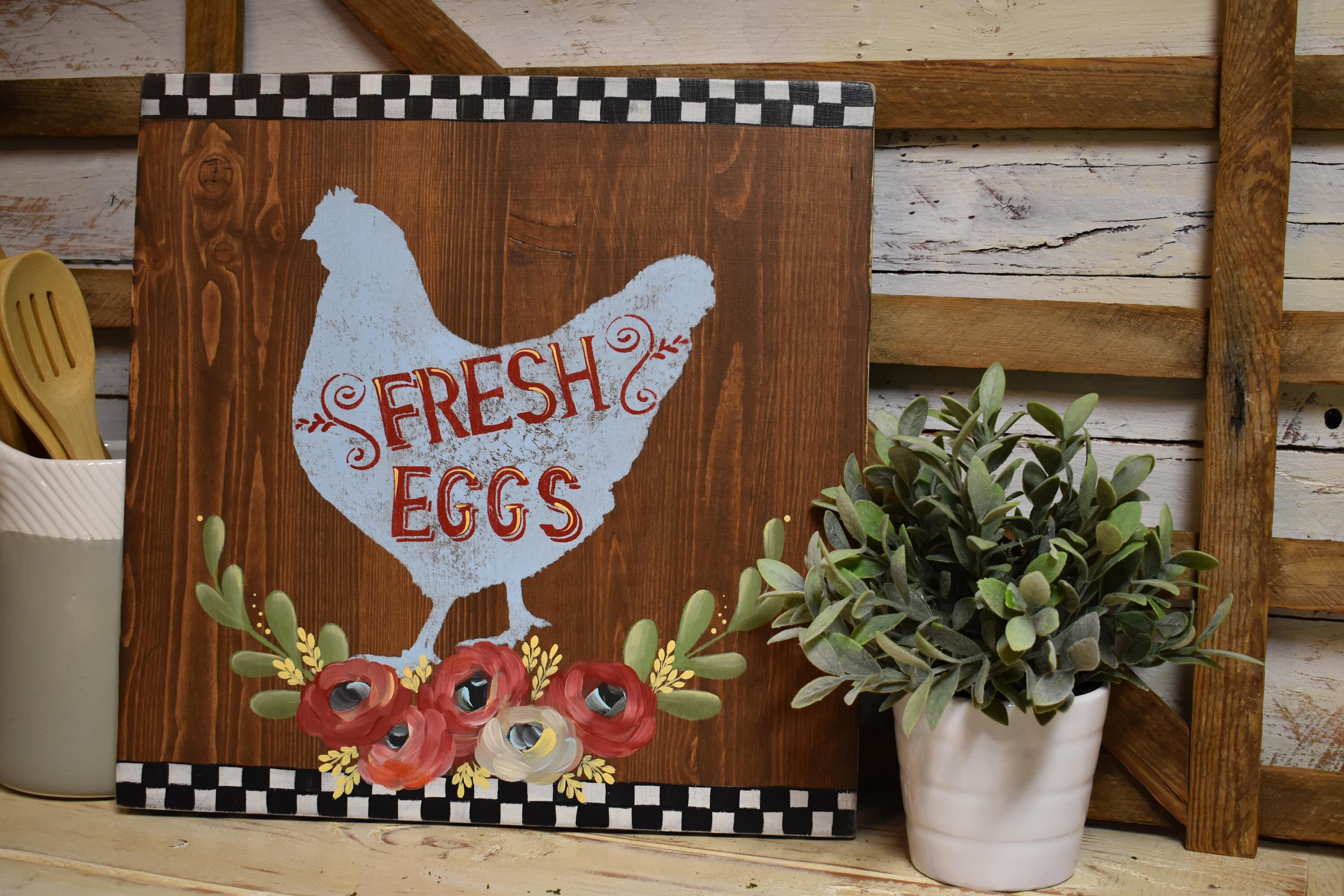 Farmhouse Chicken | SALE | Cottage Farmhouse Decor | Fresh Eggs ...