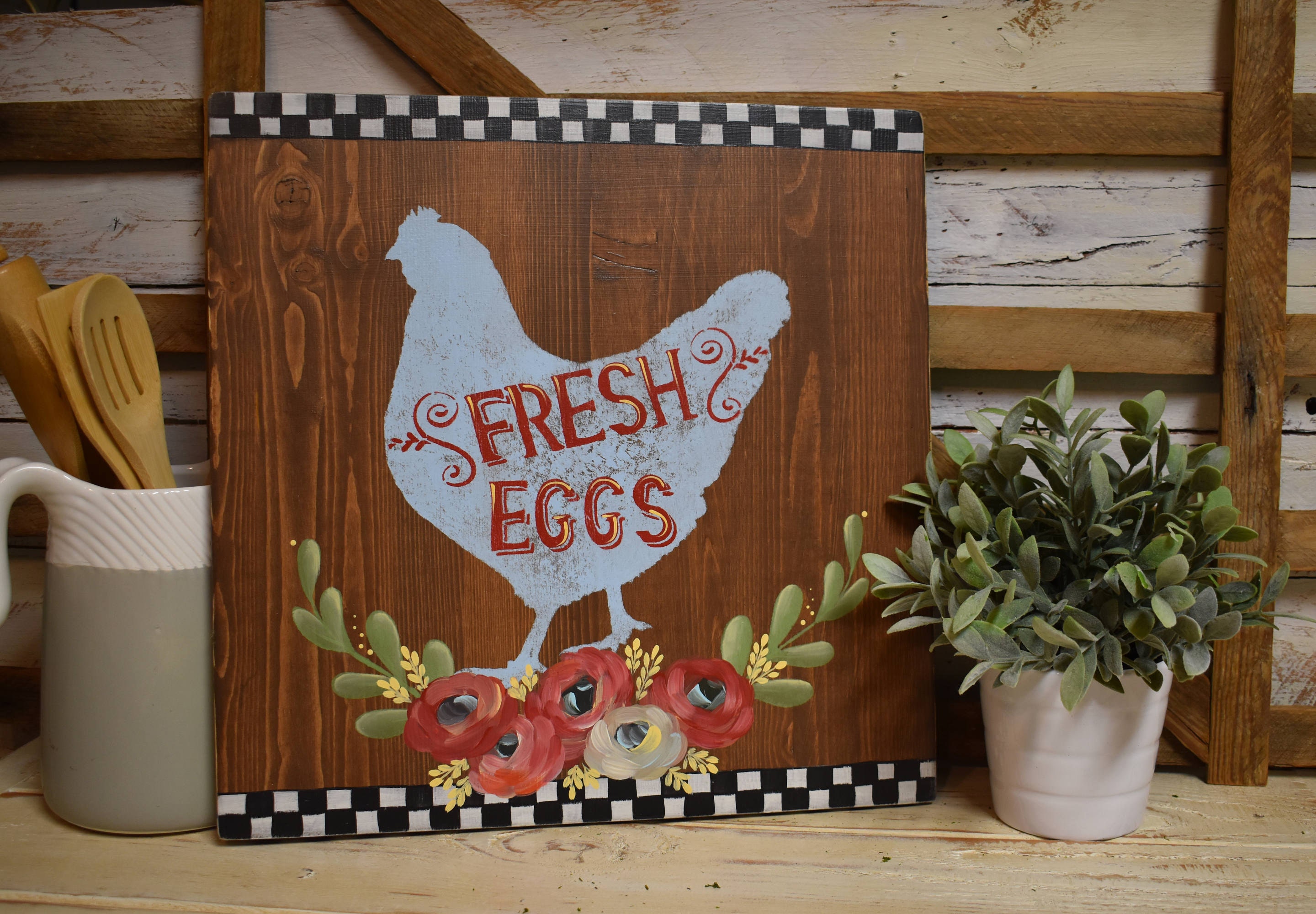 Farmhouse Chicken | SALE | Cottage Farmhouse Decor | Fresh Eggs ...