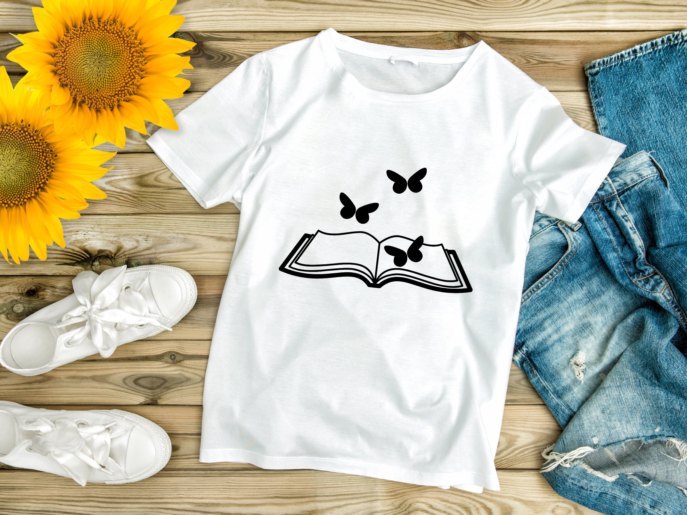 Open Book Butterfly Svg, Book Lover Design, Romantic Book, Magical ...
