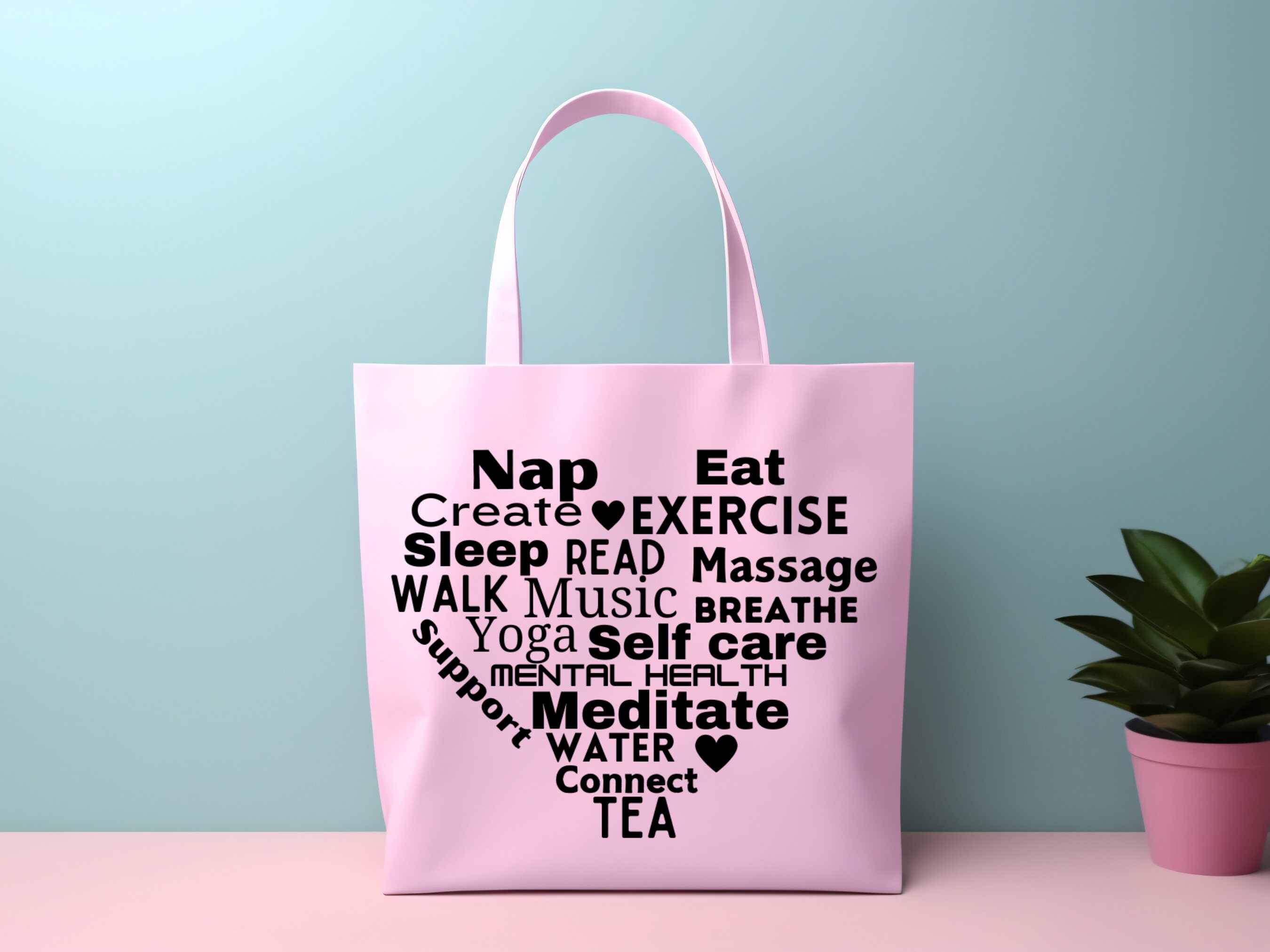 Mental Health Support Svg, Self-care Help, Positive Daily Routine ...