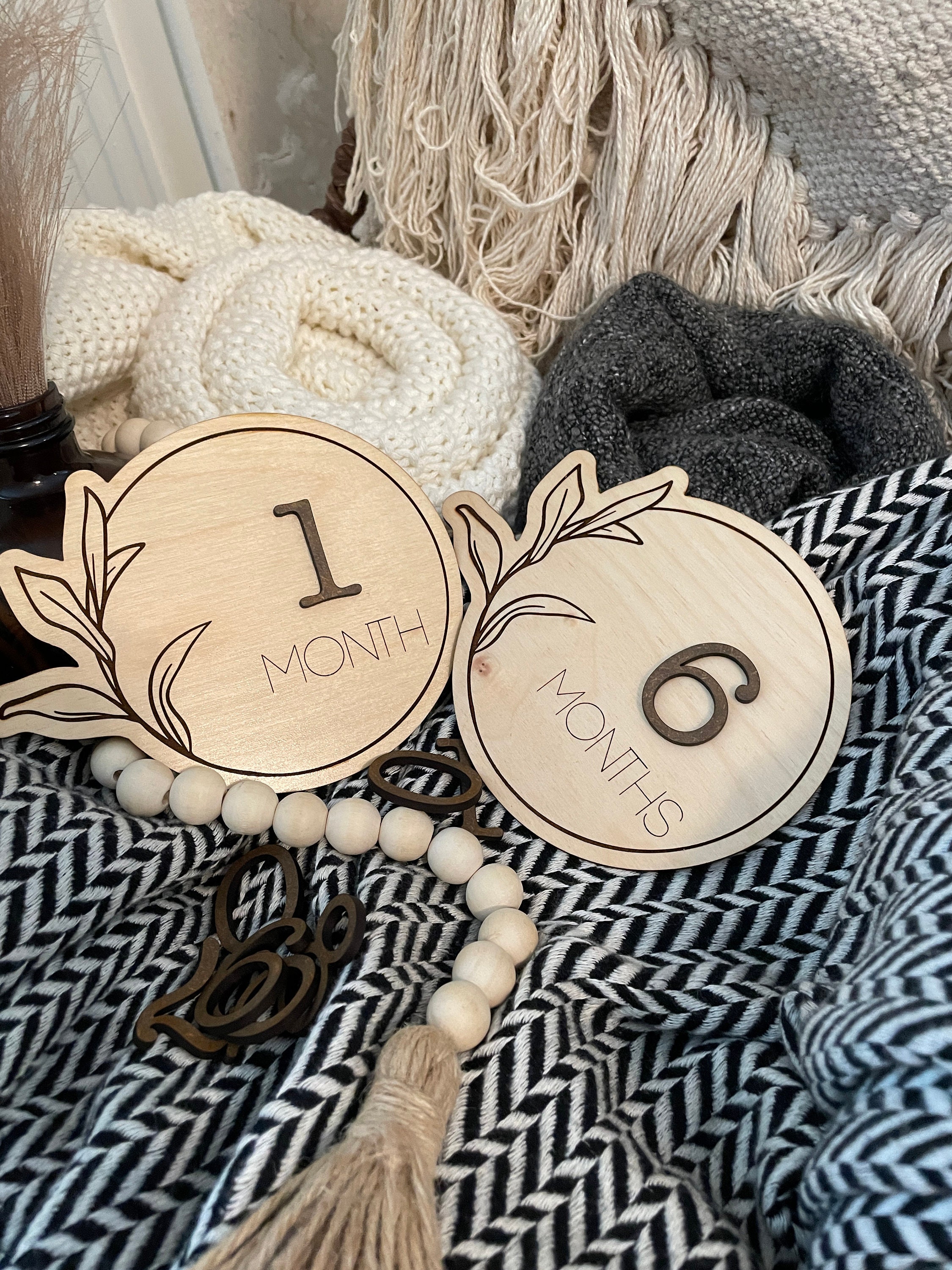 Digital File. Month Baby Growth Tiles. 3 Different Shapes. - Etsy