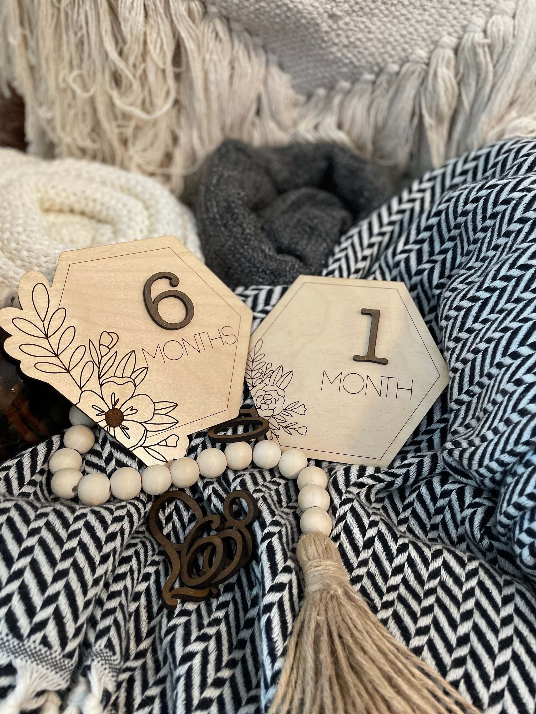 Digital File. Month Baby Growth Tiles. 3 Different Shapes. - Etsy