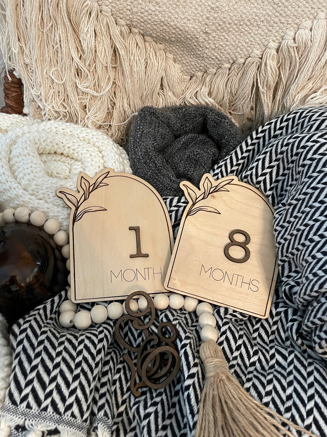 Digital File. Month Baby Growth Tiles. 3 Different Shapes. - Etsy