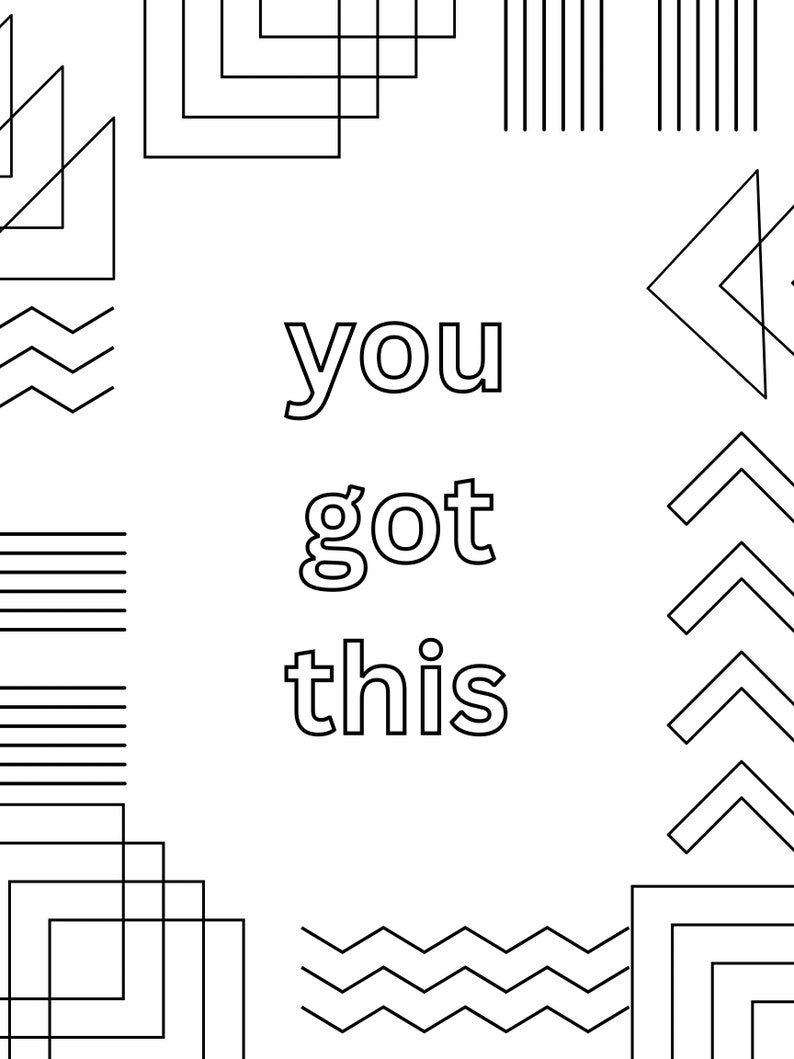 You Got This Coloring Page digital - Etsy Australia