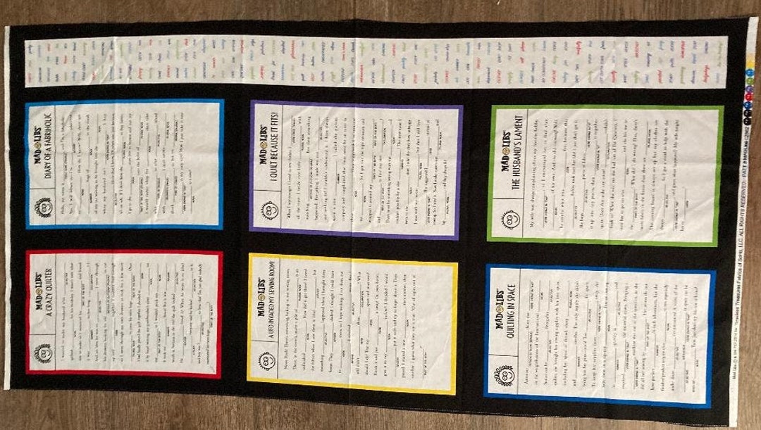 Panel Mad Libs From Timeless Treasures - Etsy