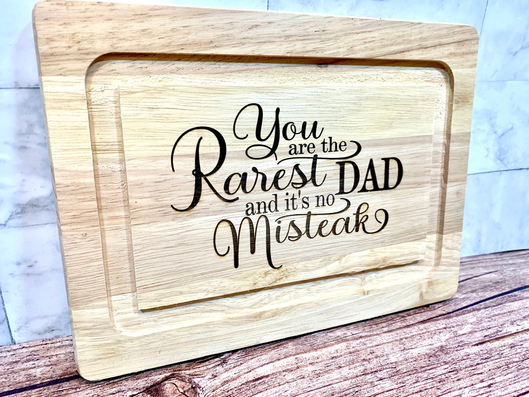 Youre the Rarest Dad Its No Misteak Cutting Board/custom/fathers Day ...
